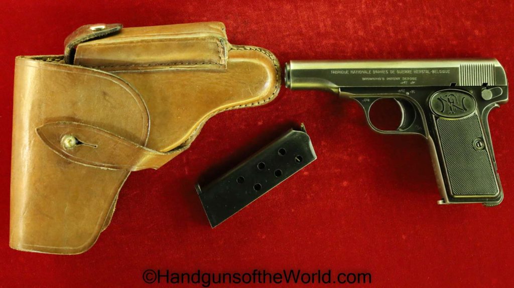Browning FN 1910, 7.65mm, Police PS Marked with Matching Magazine-Full Rig - Handguns of the World