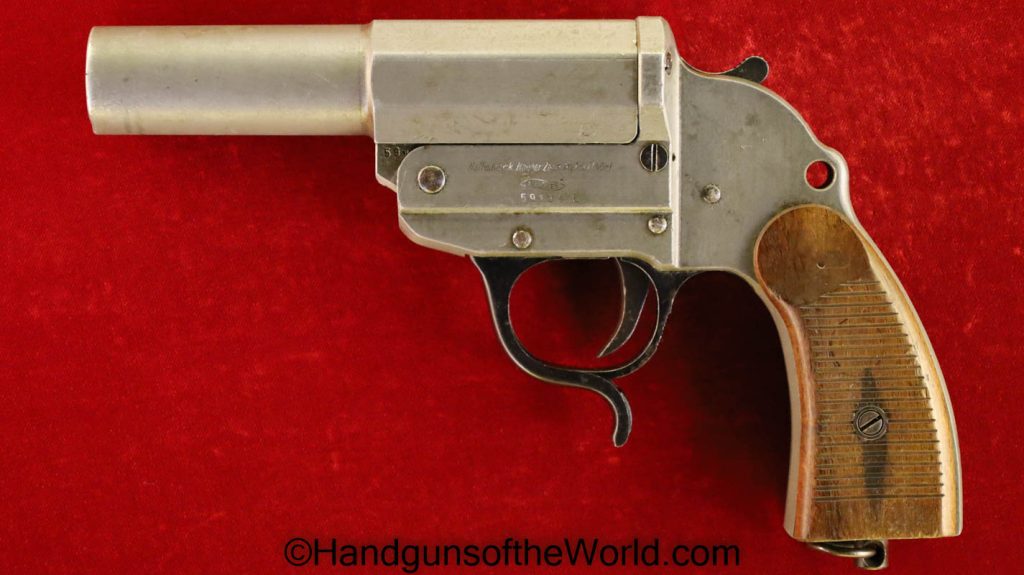 German Herr Flare Pistol, 26.5mm-Zinc with Holster - Handguns of the World