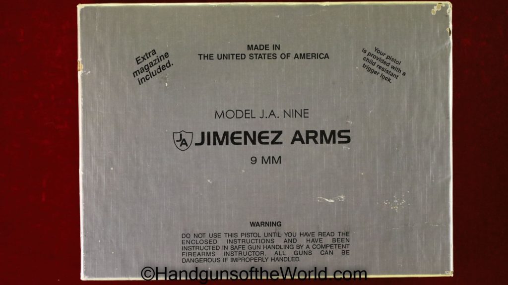 Jiminez Arms J.A.Nine, 9mm in Original Box - Handguns of the World