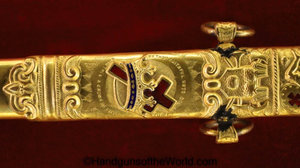 Knights of Columbus Sword, 4th Degree-Gold Plated-Full Named Package ...