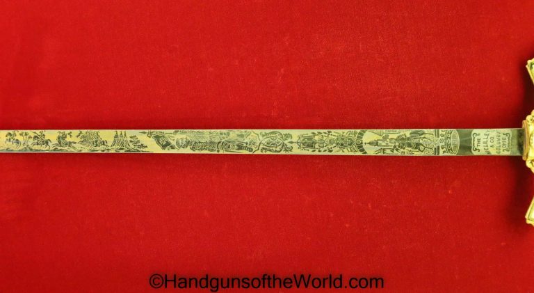 Knights of Columbus Sword, 4th Degree-Gold Plated-Full Named Package ...