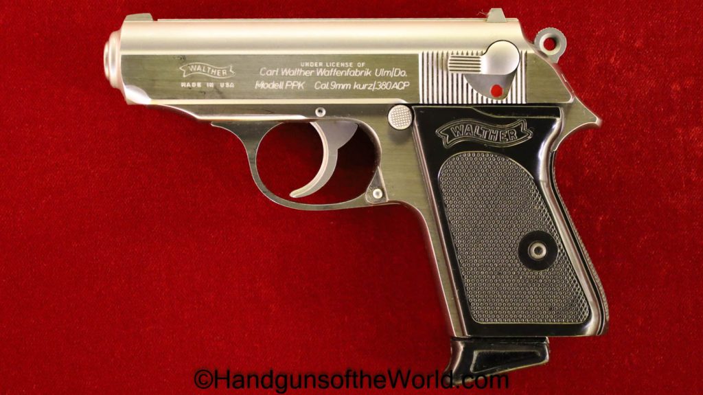 Walther PPK, .380 caliber, Full Stainless-Built in 1995 with Case ...