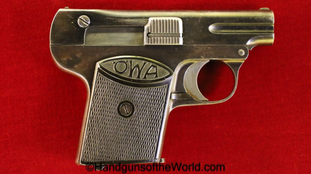 OWA VP, 6.35mm, Early Type, Austrian dated 1922 - Handguns of the World