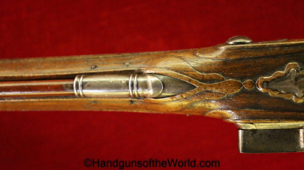 Hess Flintlock Pistol, .50 caliber, Silver Mounted, Circa 1750 ...