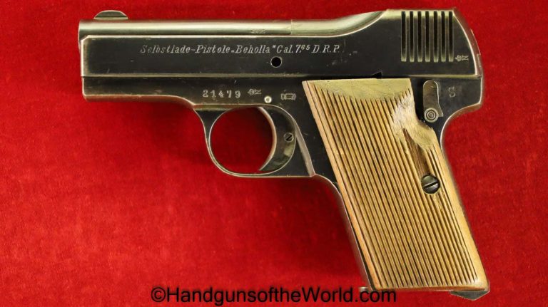 Becker & Hollander Beholla, 7.65mm, German WWI Imperial Proofed ...