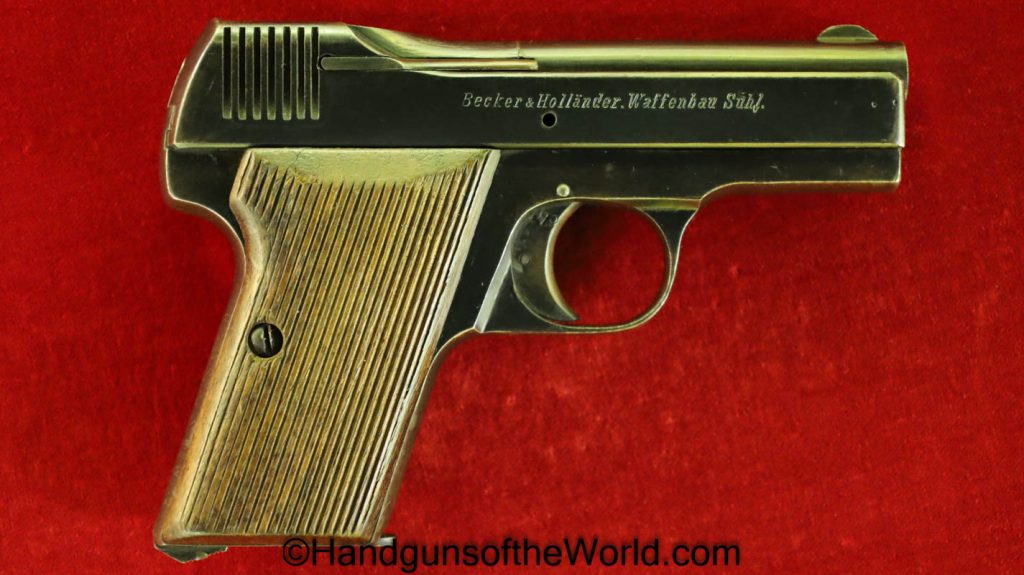 Becker & Hollander Beholla, 7.65mm, German WWI Imperial Proofed ...