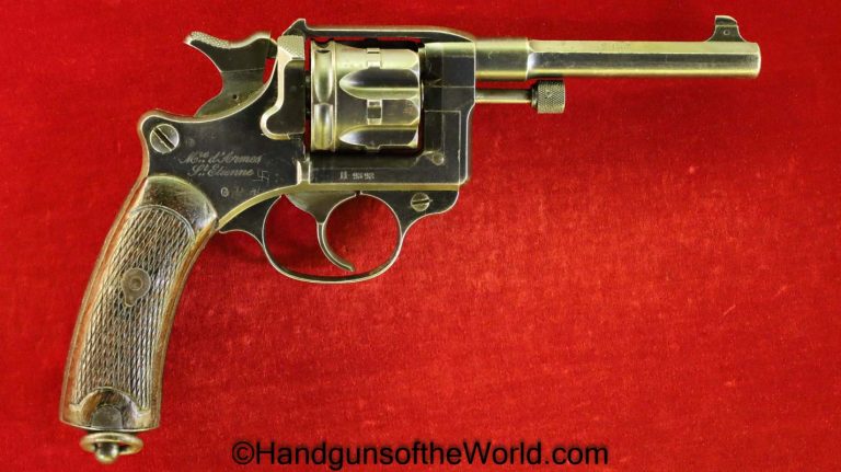French 1892 Revolver, 8mm, Naval Issue, Dated 1903 - Handguns of the World