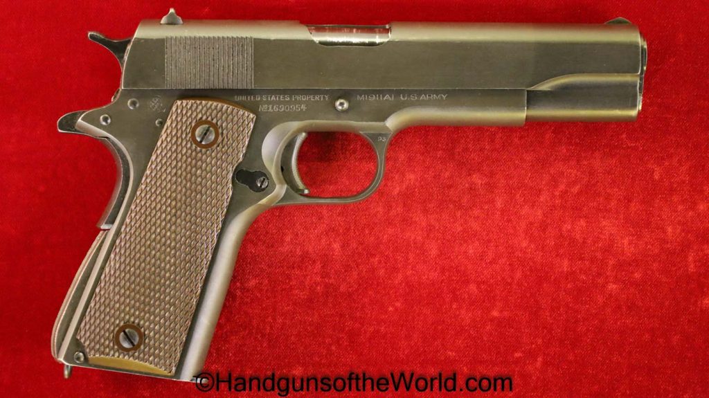 Colt 1911A1, .45acp, US Army Issue-Early 1944-Nice - Handguns of the World