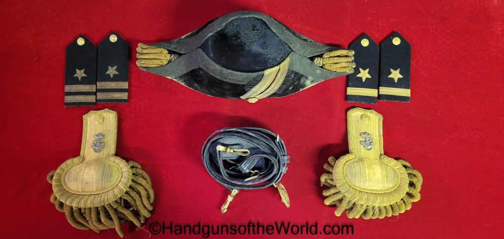 US Navy Cased Officers Dress Hat-Epaulettes with Provenance - Handguns ...