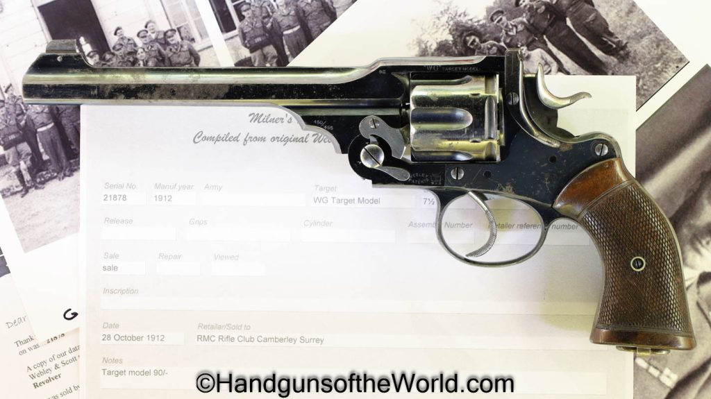 Webley WG Target Model, .455 caliber, Inscribed with Provenance ...
