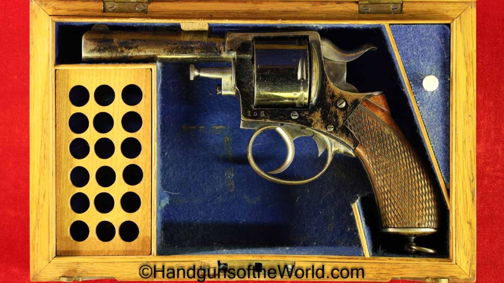 English Double Action Revolver, .450 caliber with Case - Handguns of ...