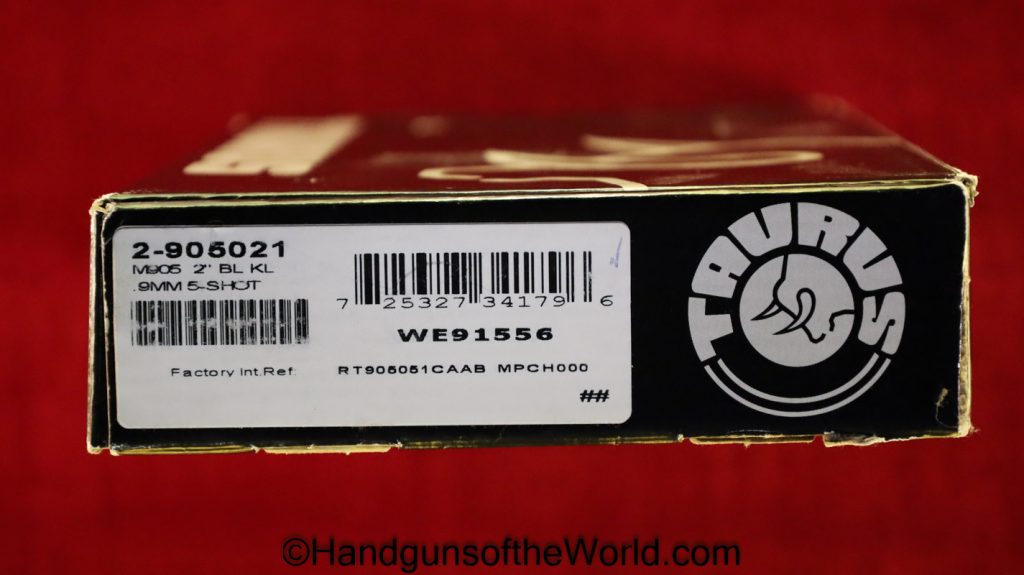 Taurus M905 Revolver, 9mm, Blue with Box - Handguns of the World