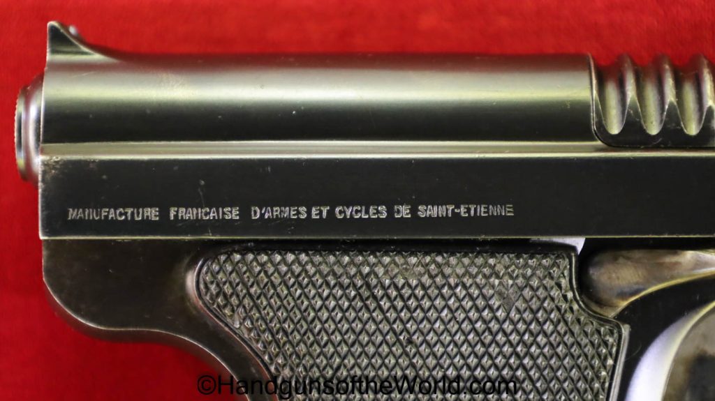 Manufacture Francais 1928 Armee, 9mm, Finned Barrel with a Matching Magazine - Handguns of the World