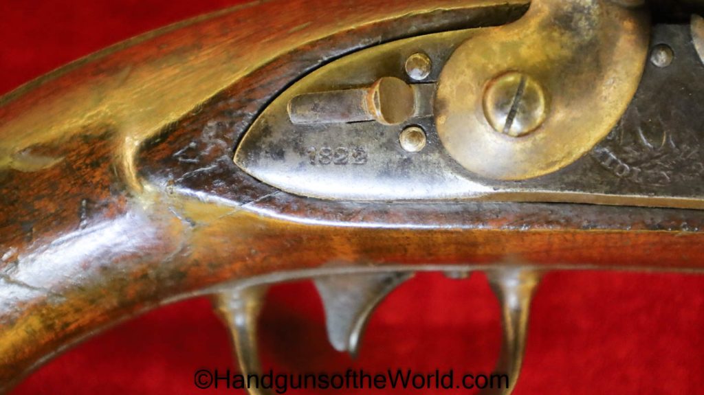 Simeon North Model 1819, .54 caliber Flint Lock Pistol-US Army Issue ...