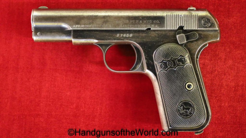 Colt 1903 Hammerless, .32 caliber Built in 1910 - Handguns of the World