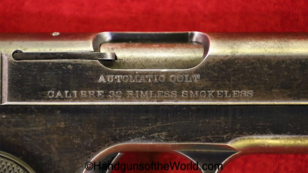 Colt 1903 Hammerless, .32 caliber Built in 1910 - Handguns of the World