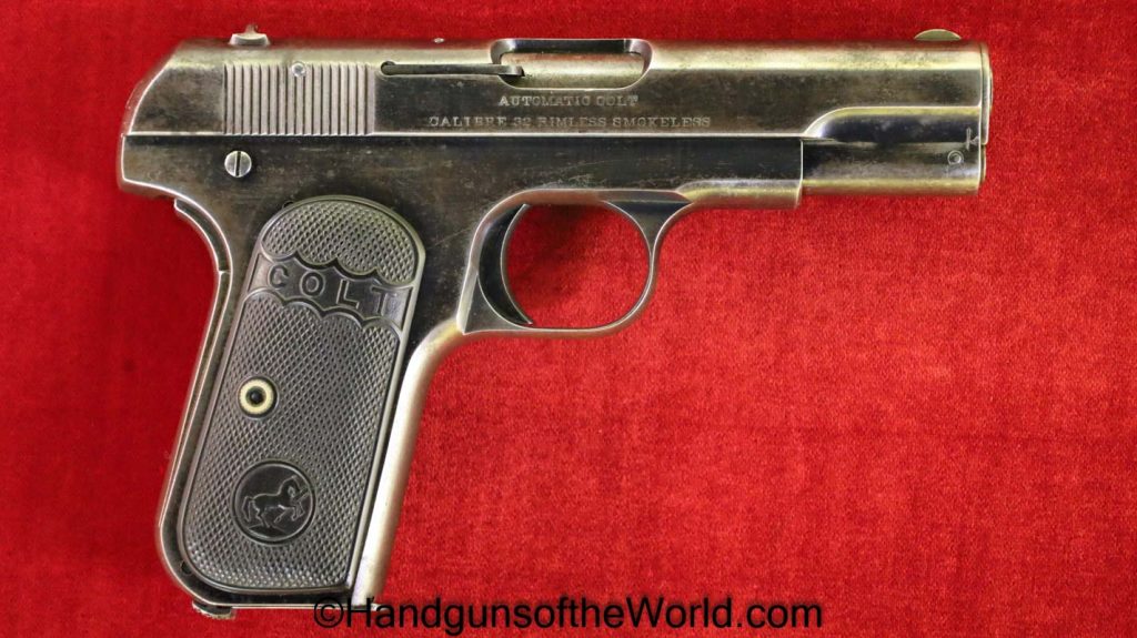 Colt 1903 Hammerless, .32 caliber Built in 1910 - Handguns of the World