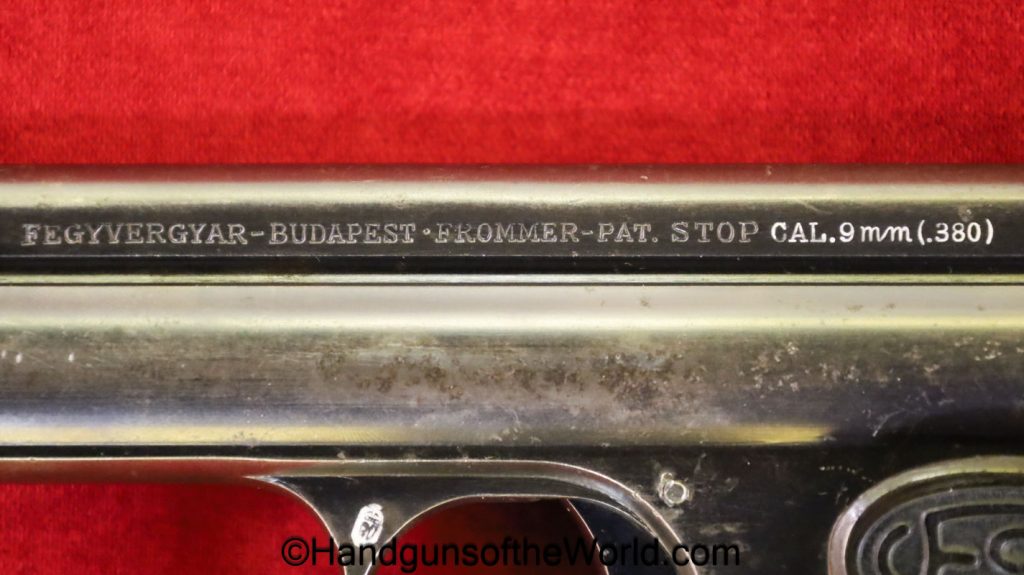 Frommer Stop, .380 caliber, Hungarian Proofed - Handguns of the World
