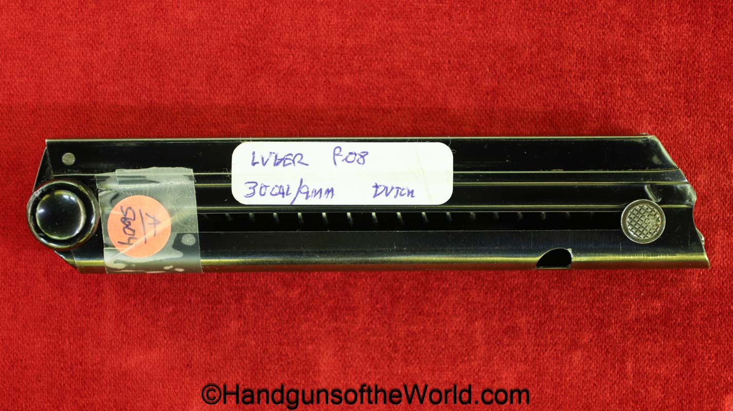 Luger P.08, 9mm/.30 caliber Dutch Magazine-Clip - Handguns of the World